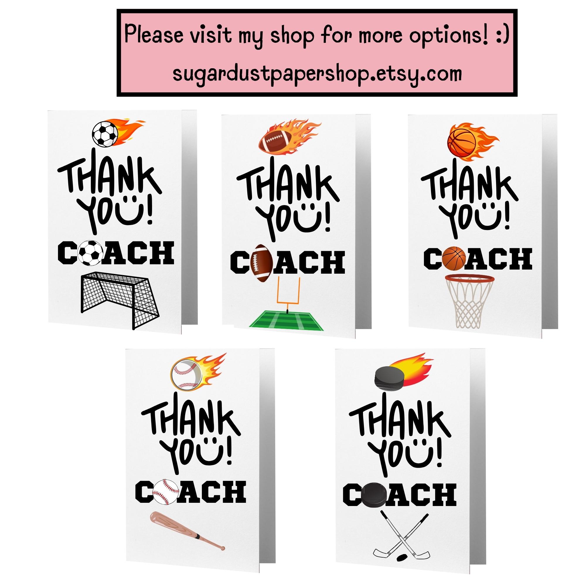 Printable Soccer Coach Thank You Card | Soccer Coach Appreciation ...