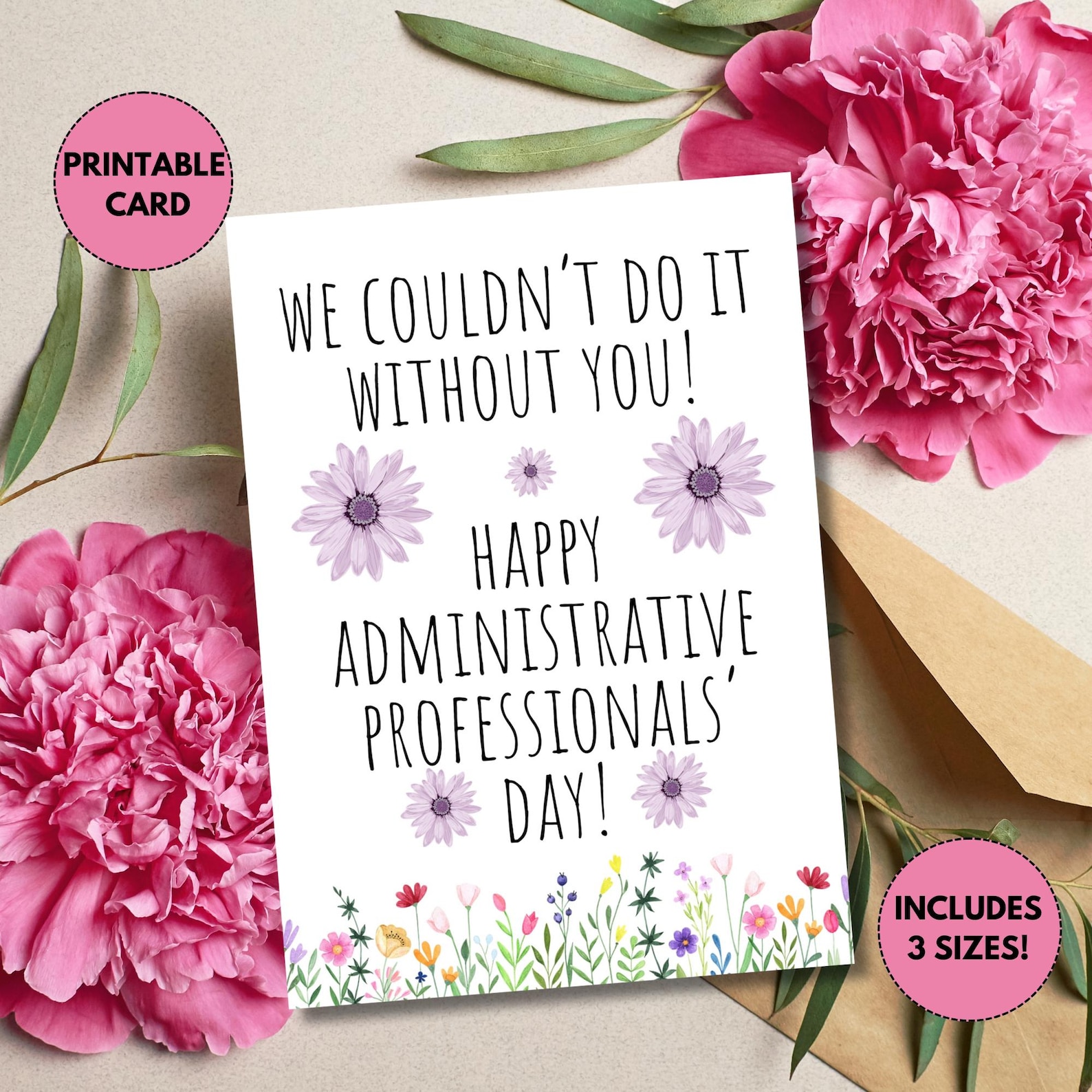 Printable Administrative Professionals Card | Card for Administrative ...