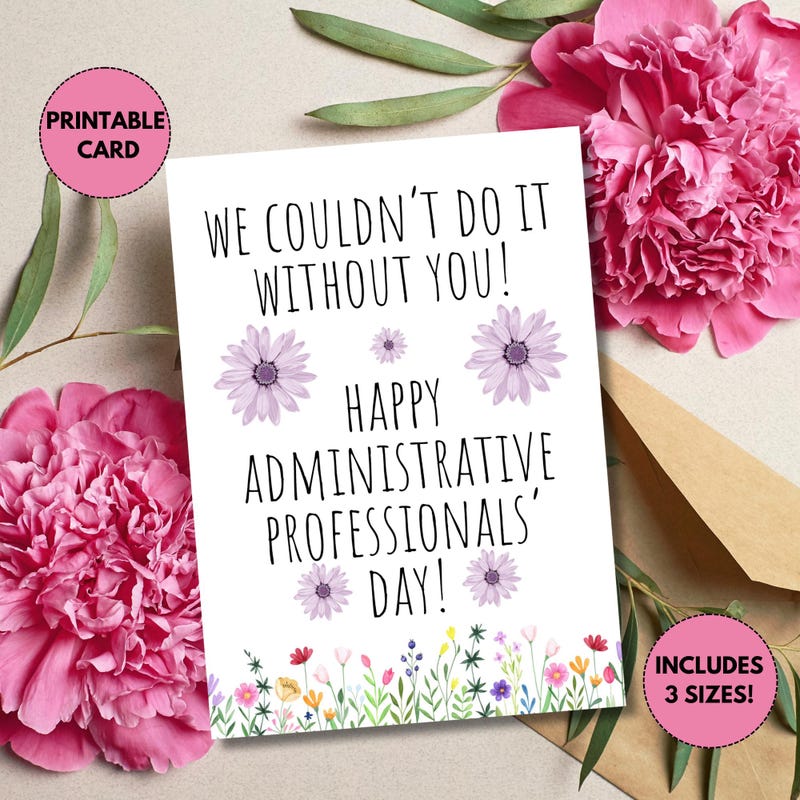 Administrative Professionals Day Thank You Cards - Etsy