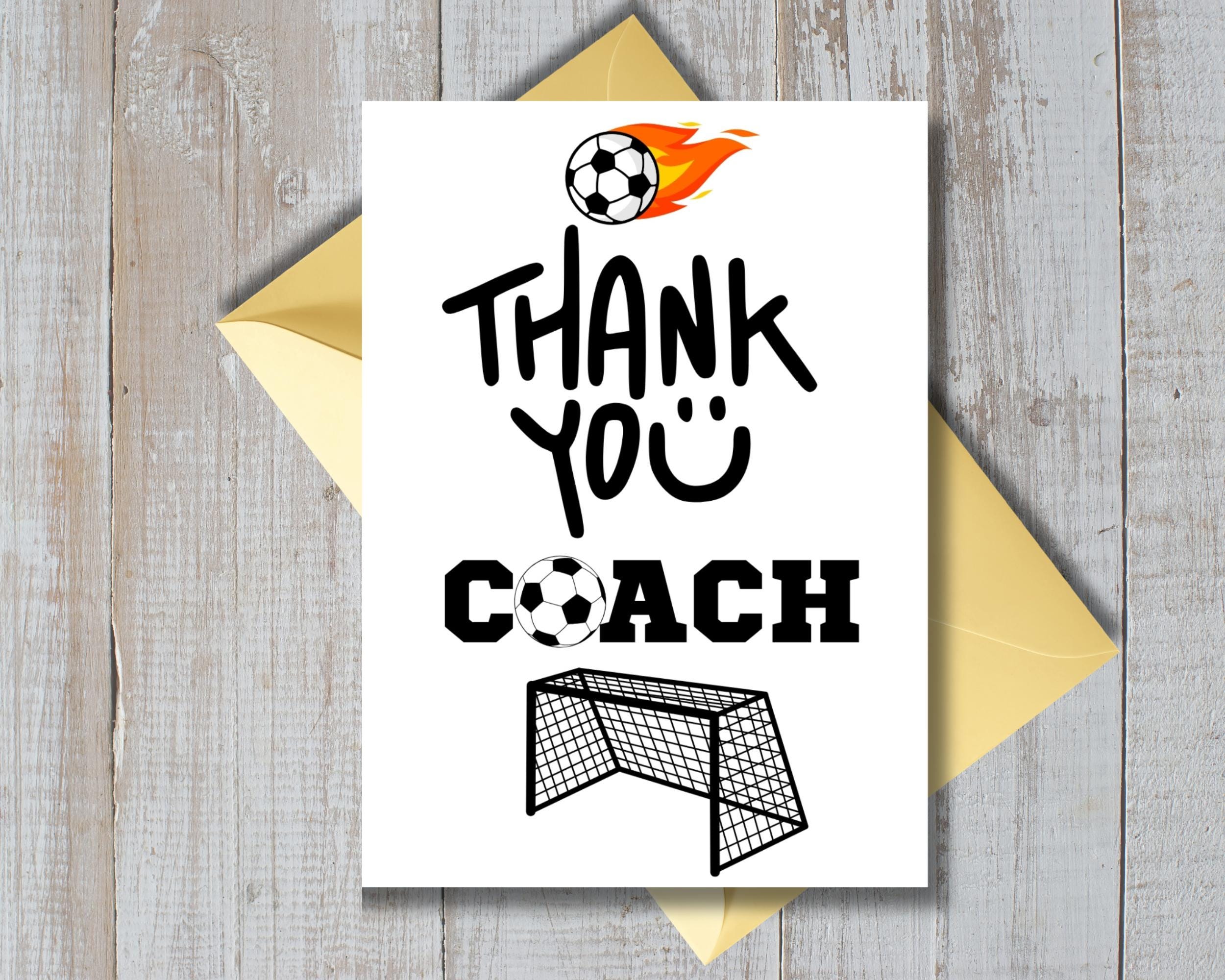 Printable Soccer Coach Thank You Card | Soccer Coach Appreciation ...