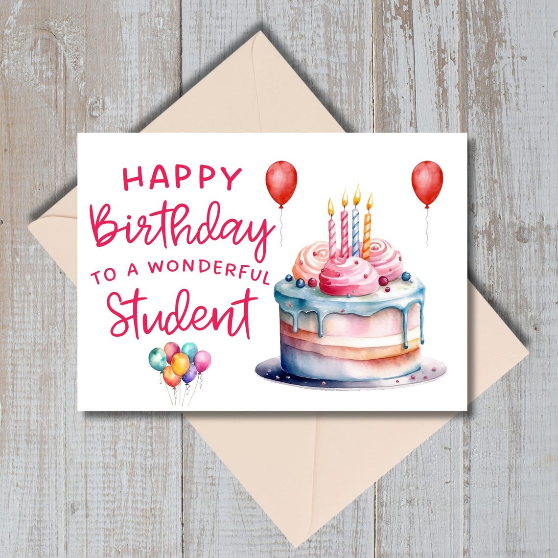 Printable Student Birthday Card | School Student Birthday Card ...