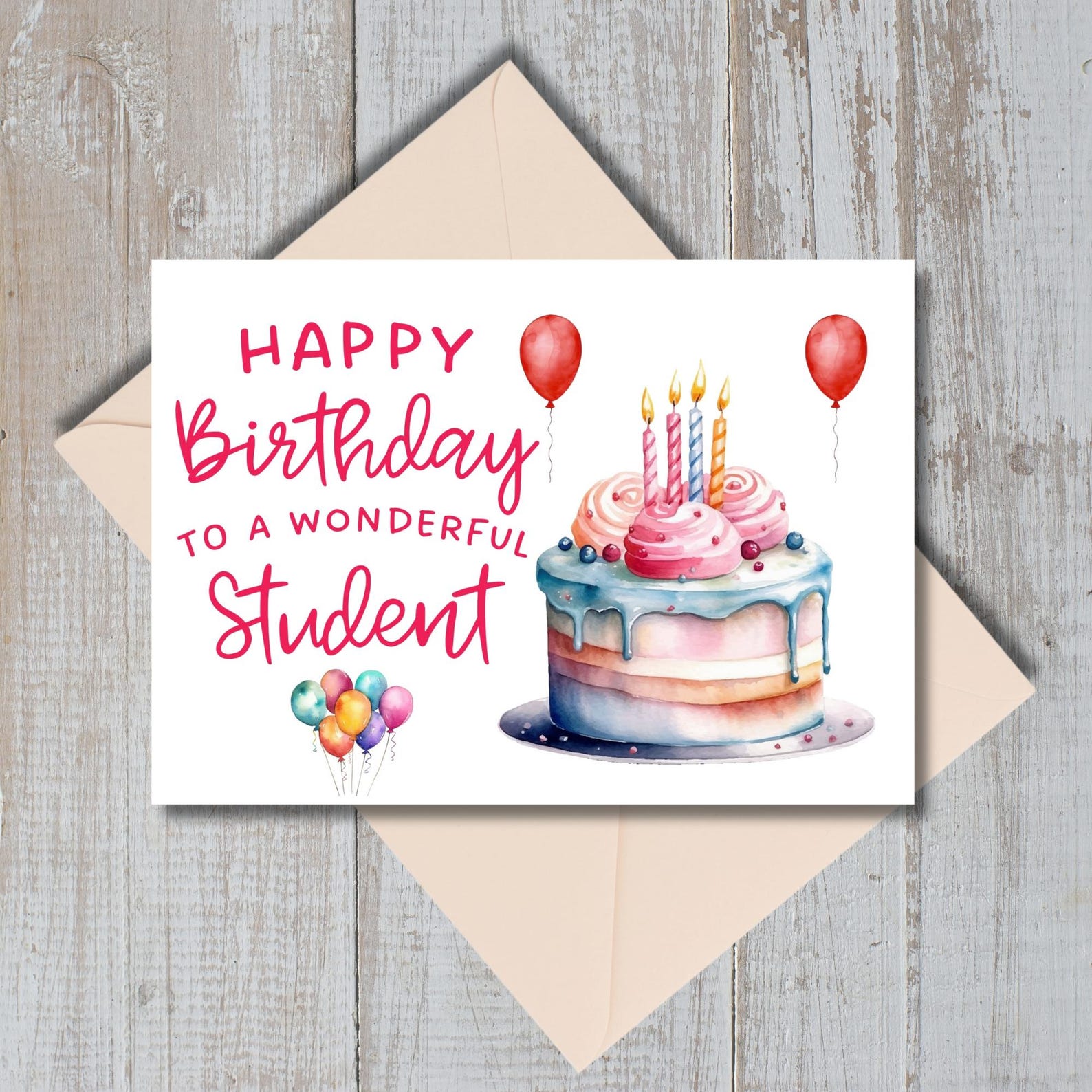 Printable Student Birthday Card | School Student Birthday Card ...