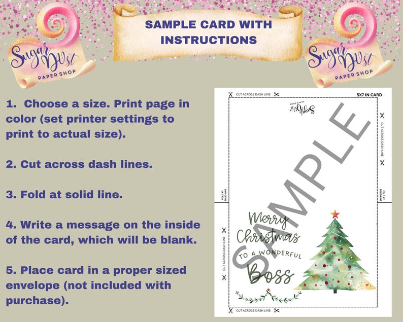 Printable Work Christmas Card | Boss Christmas Card | Boss Christmas ...