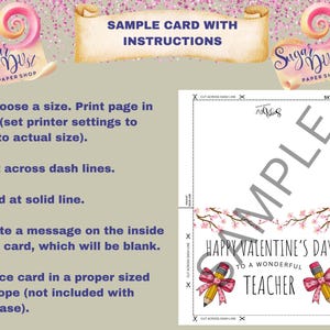Printable Teacher Valentine's Day Card | Valentine's Day Printable ...