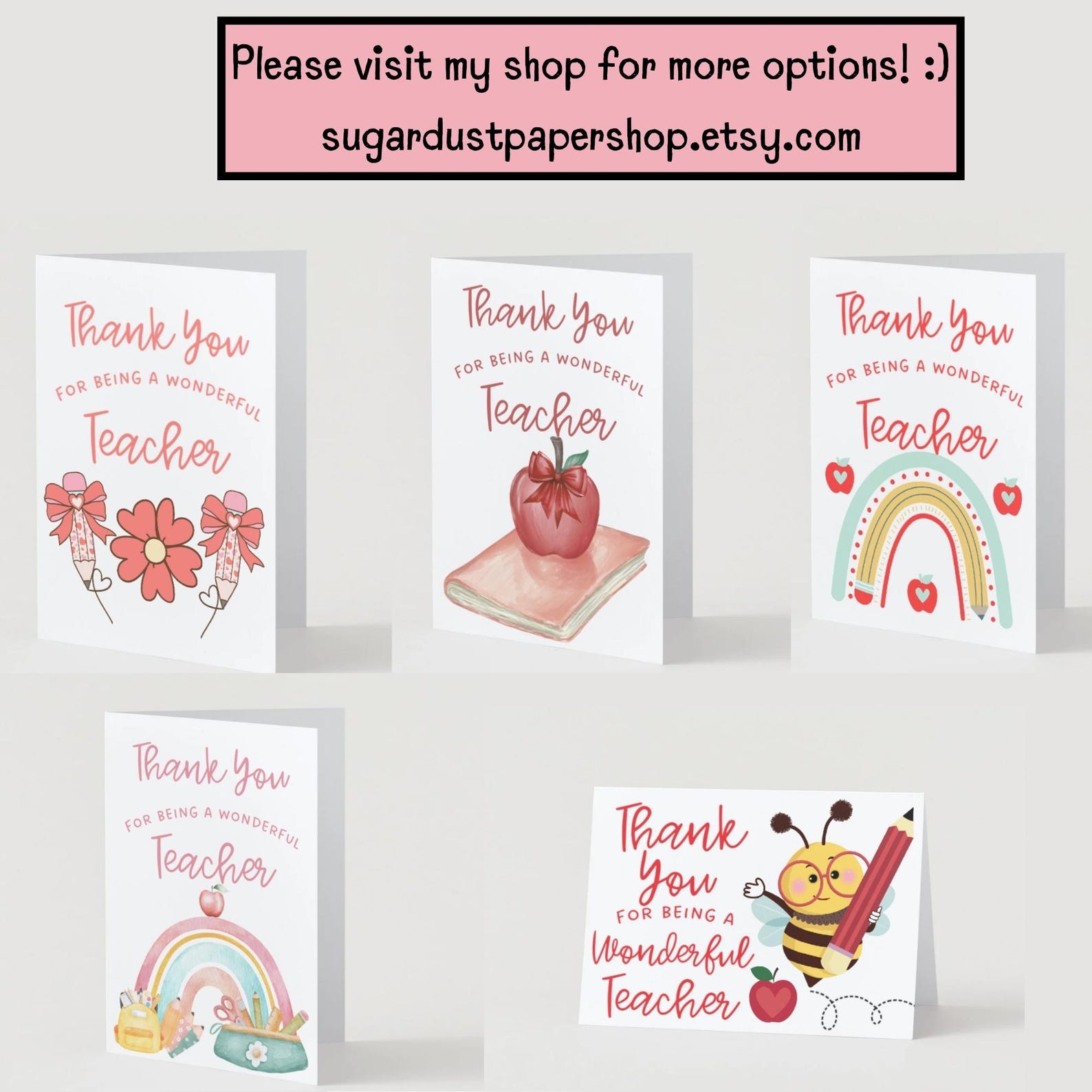 Printable Thank You Teacher Card | Teacher Appreciation Week Card | End ...