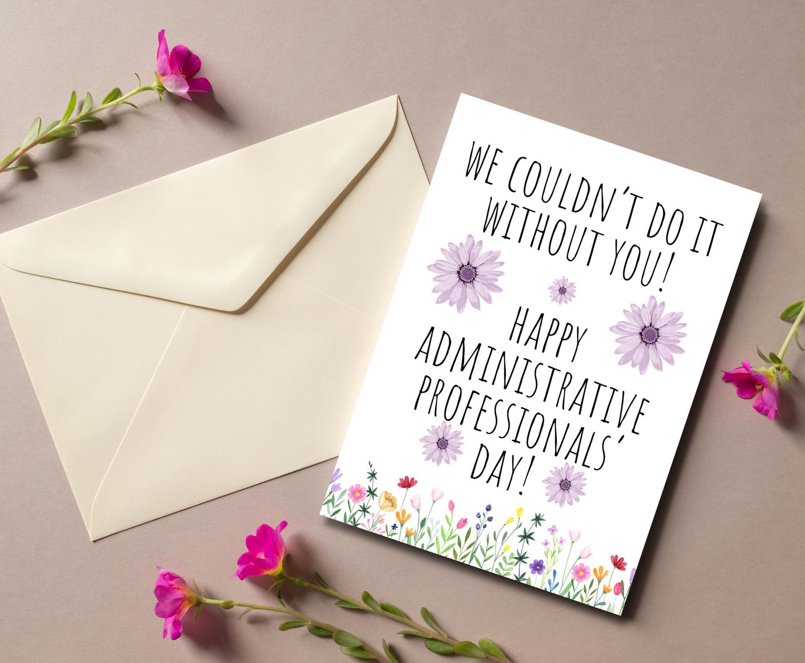 Printable Administrative Professionals Card | Card for Administrative ...