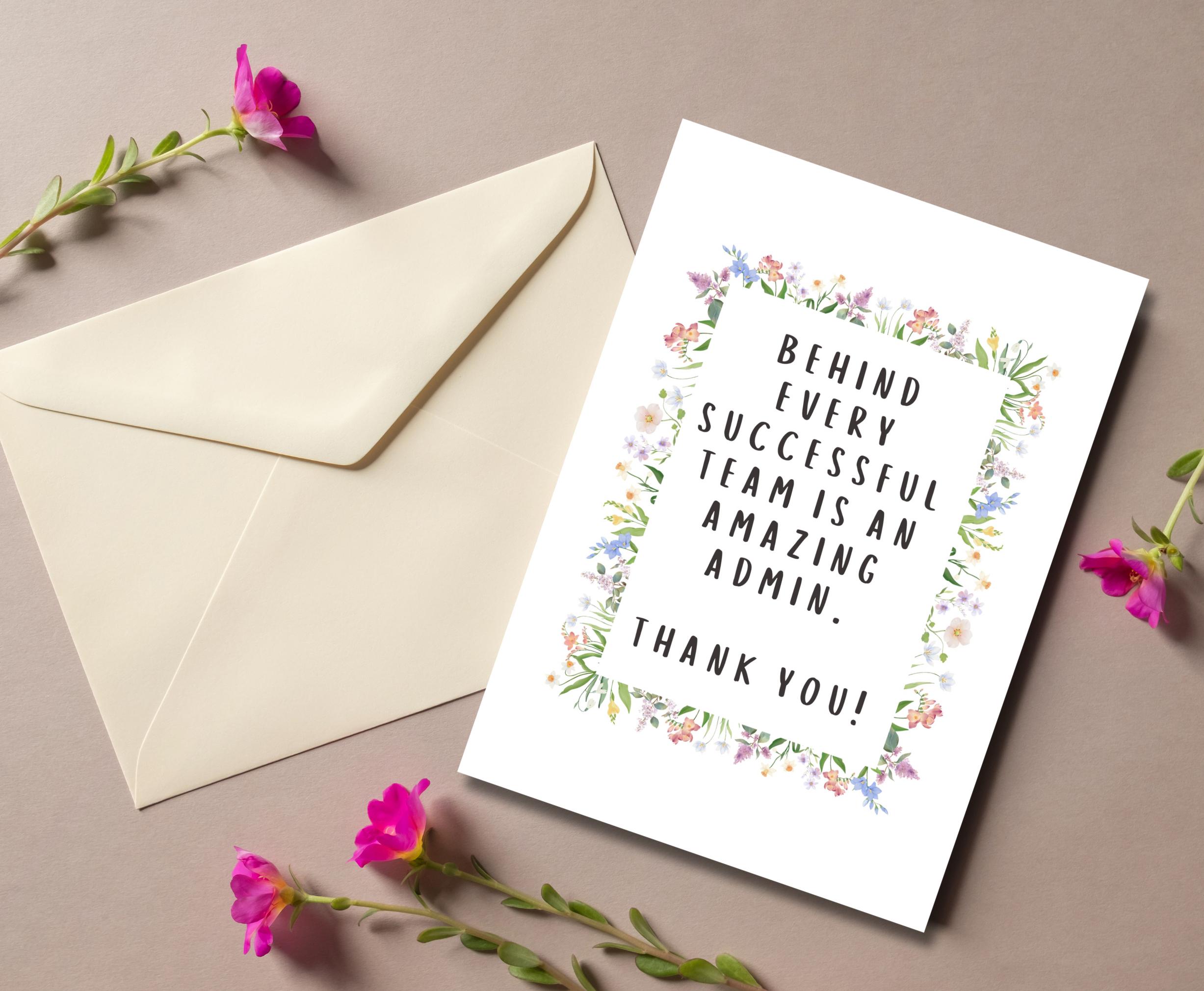 Printable Administrative Professionals Card | Card for Administrative ...