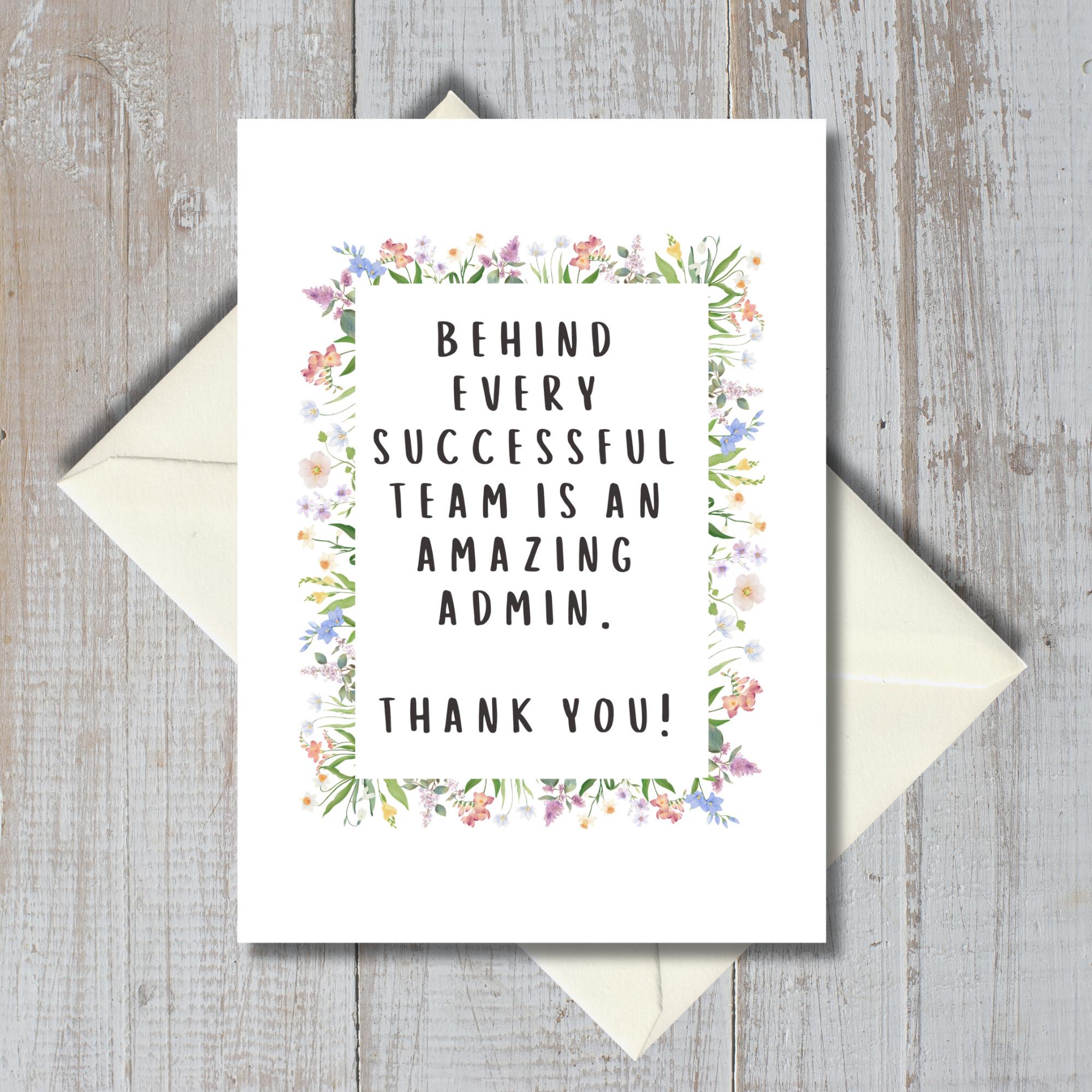 Printable Administrative Professionals Card | Card for Administrative ...