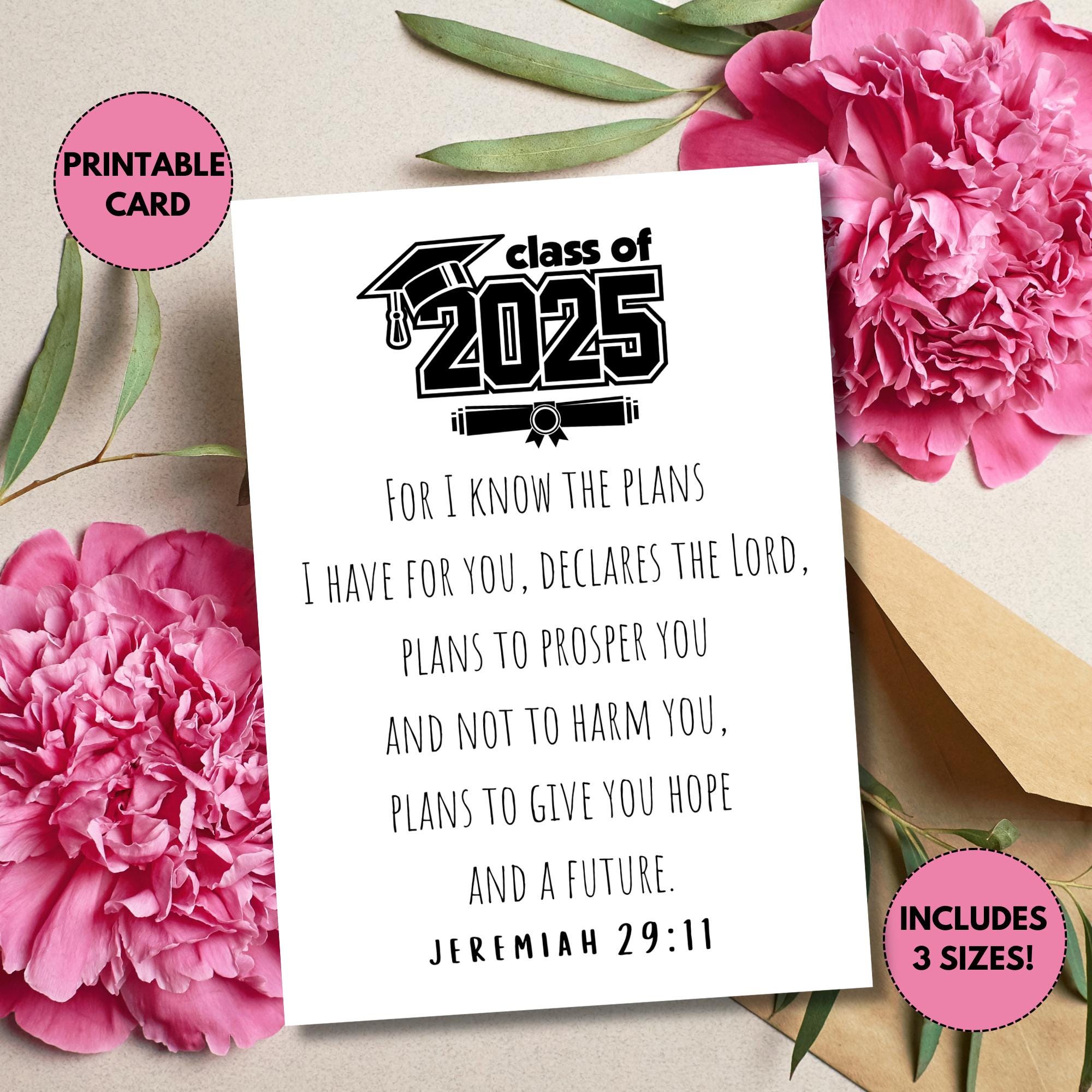 Printable Graduation Card | Class of 2025 | High School, College ...