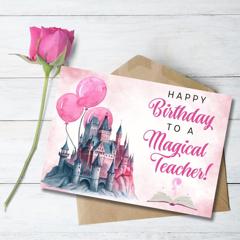 Printable Teacher Birthday Card | Instant Download - Etsy Canada