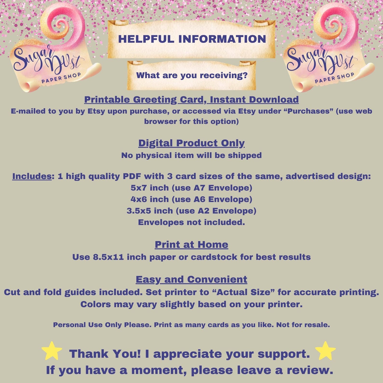 Printable Teacher Thank You Card | Student End of Year Card | Teacher ...