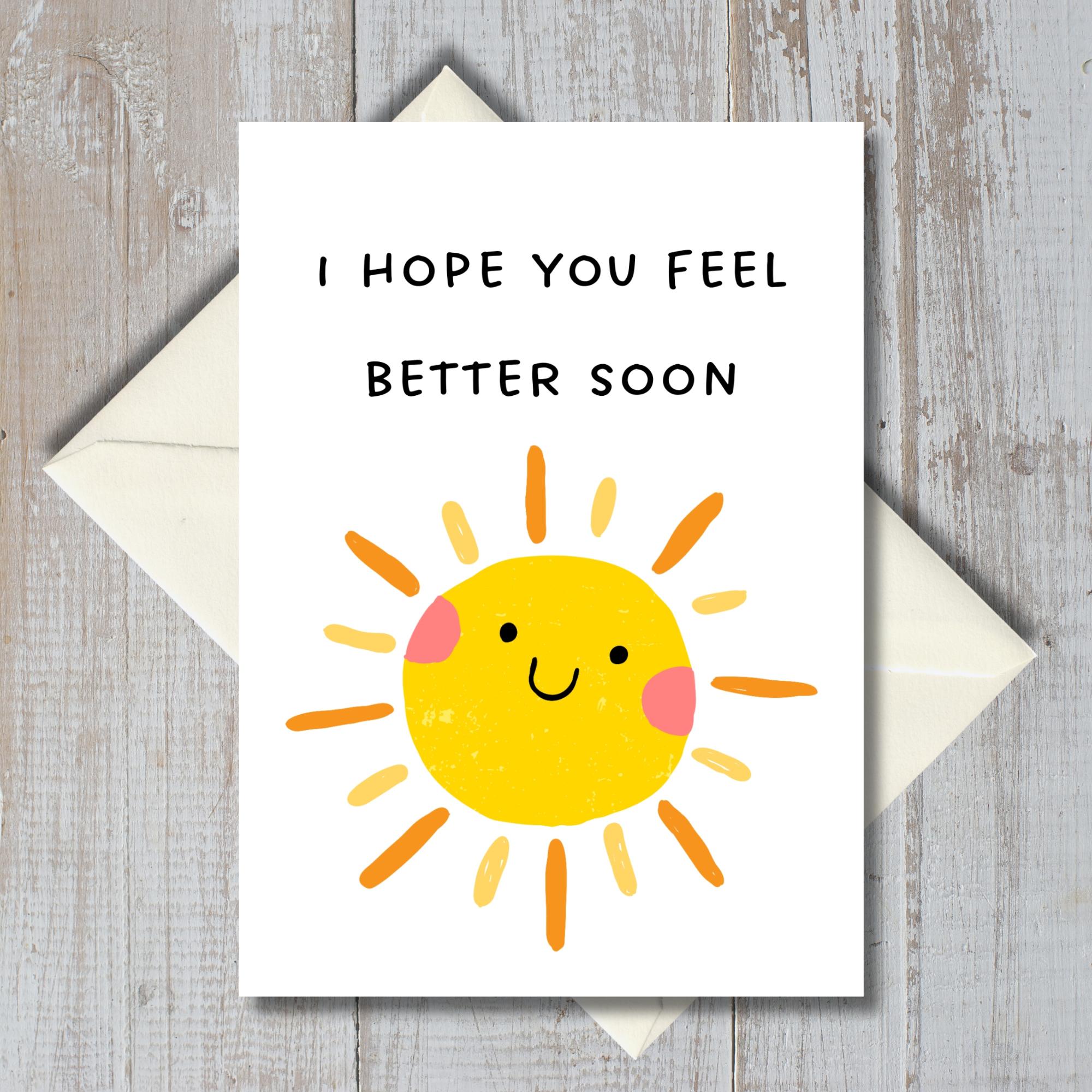 Printable Get Well Soon Card | Get Better Soon Card | Feel Better Soon ...