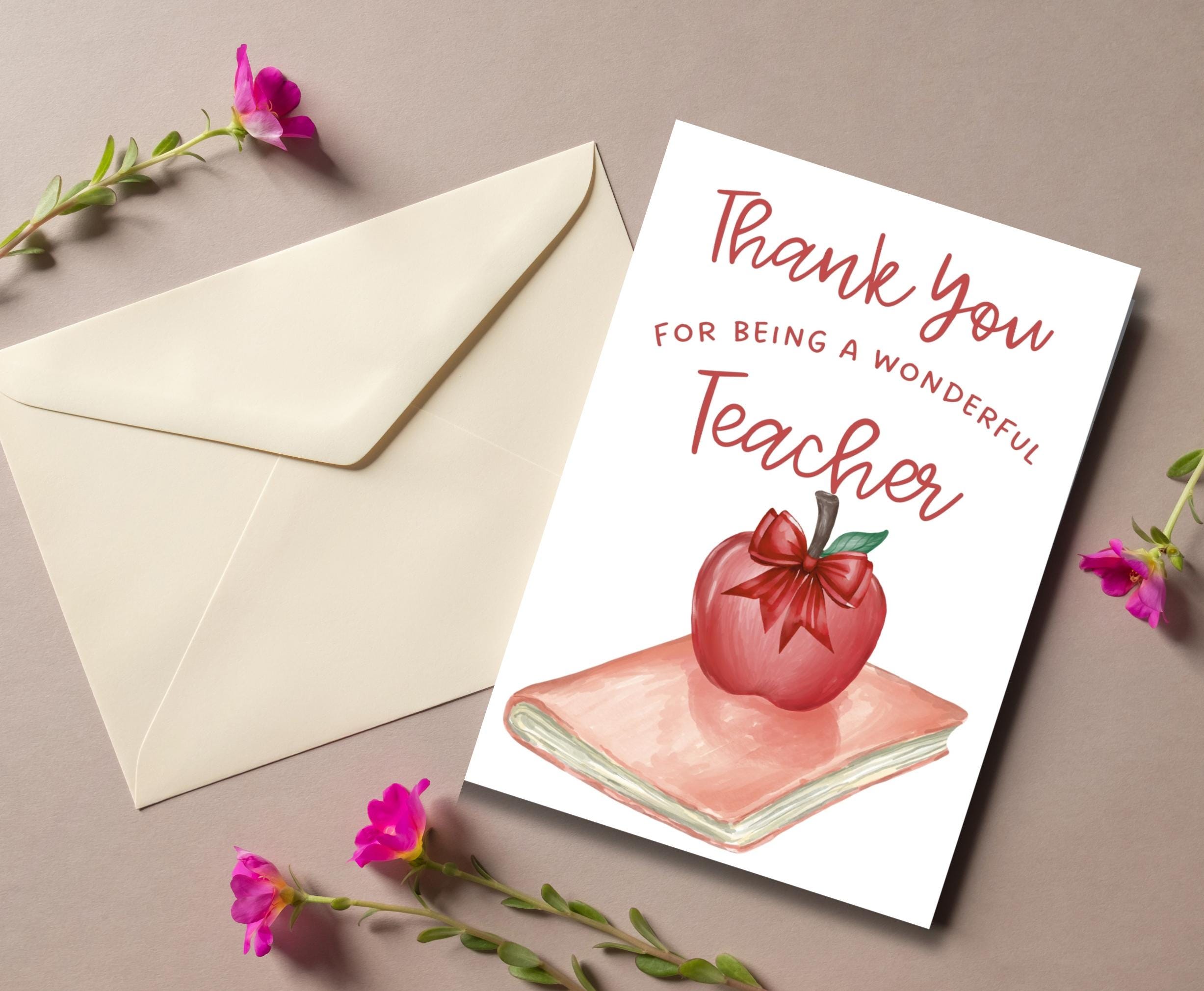Printable Teacher Thank You Card | Teacher Appreciation Week Card | End ...