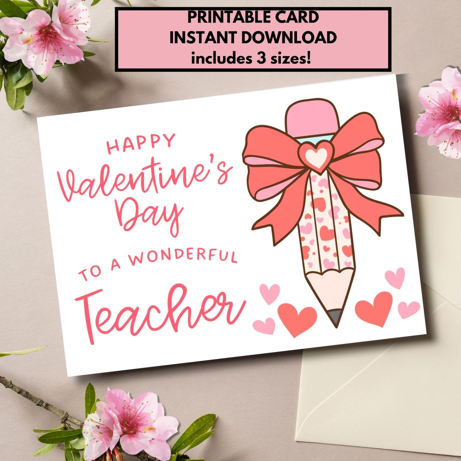 Printable Teacher Valentine's Day Card | Valentine's Day Printable ...