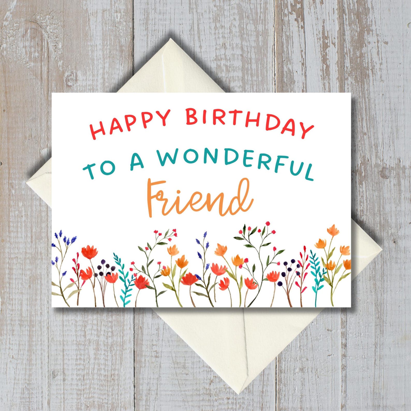 Printable Friend Birthday Card | Happy Birthday Card for Friend ...