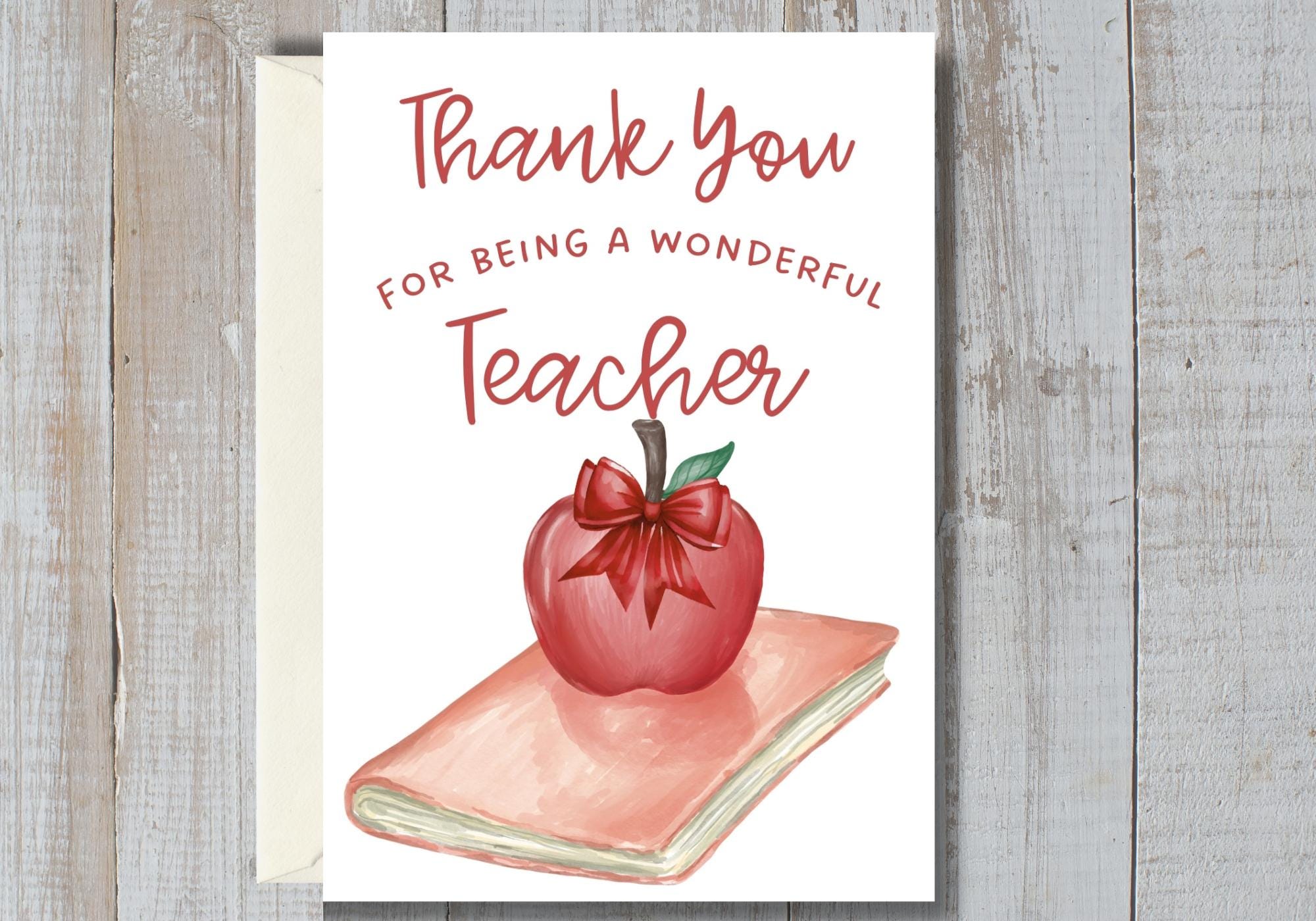 Printable Teacher Thank You Card | Teacher Appreciation Week Card | End ...