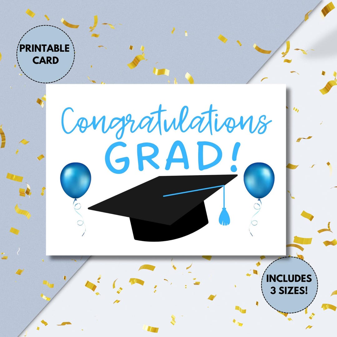 Printable Graduation Card | Congratulations Grad | High School, College ...