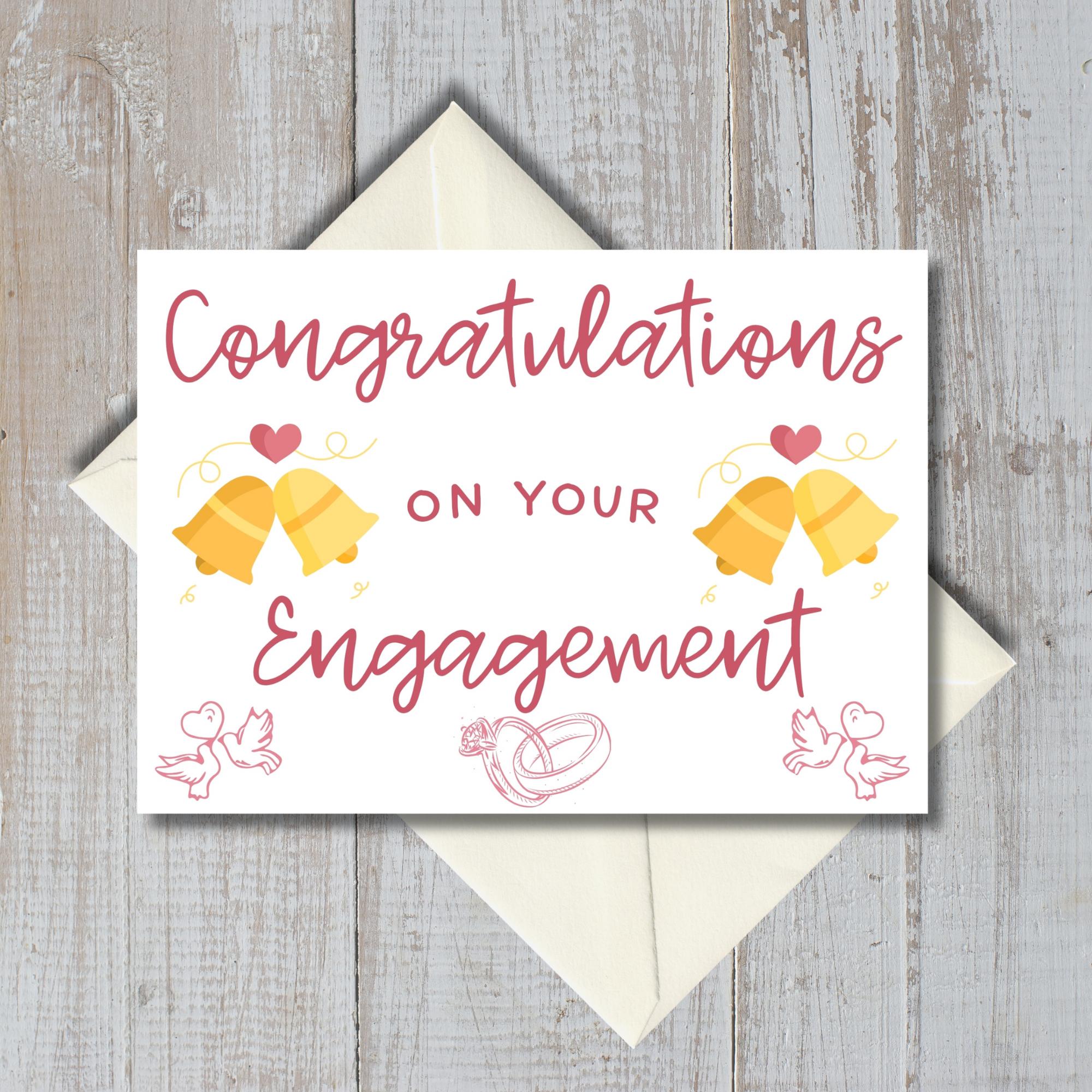 Printable Engagement Card | Congratulations on Your Engagement | Card ...