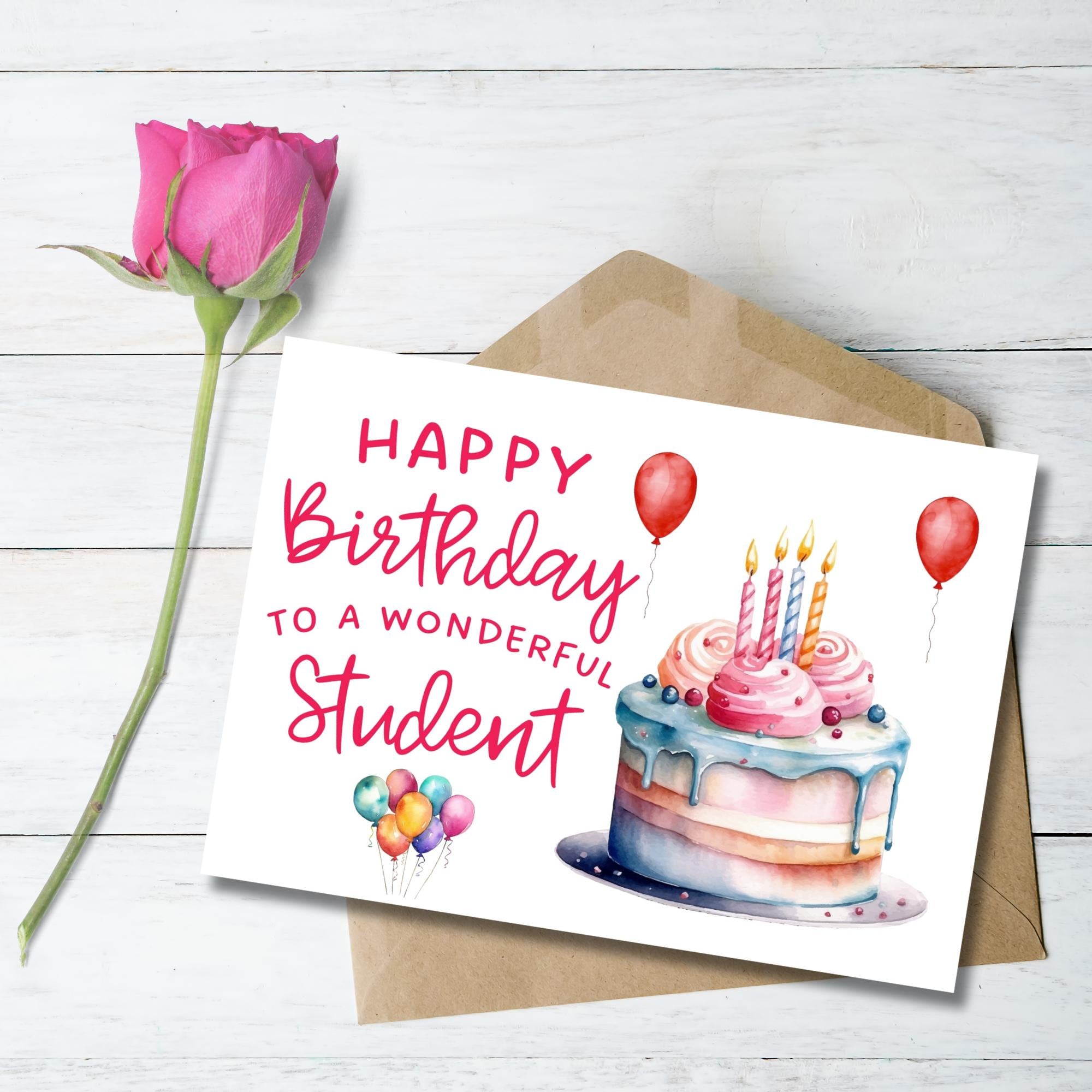 Printable Student Birthday Card | School Student Birthday Card ...