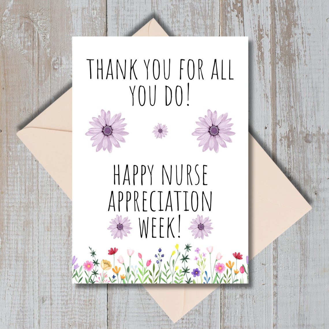 Printable Nurse Appreciation Week Card | Thank You Nurse Card | Cute ...