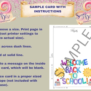 Printable Start of School Year Card | Welcome Back to School | for ...