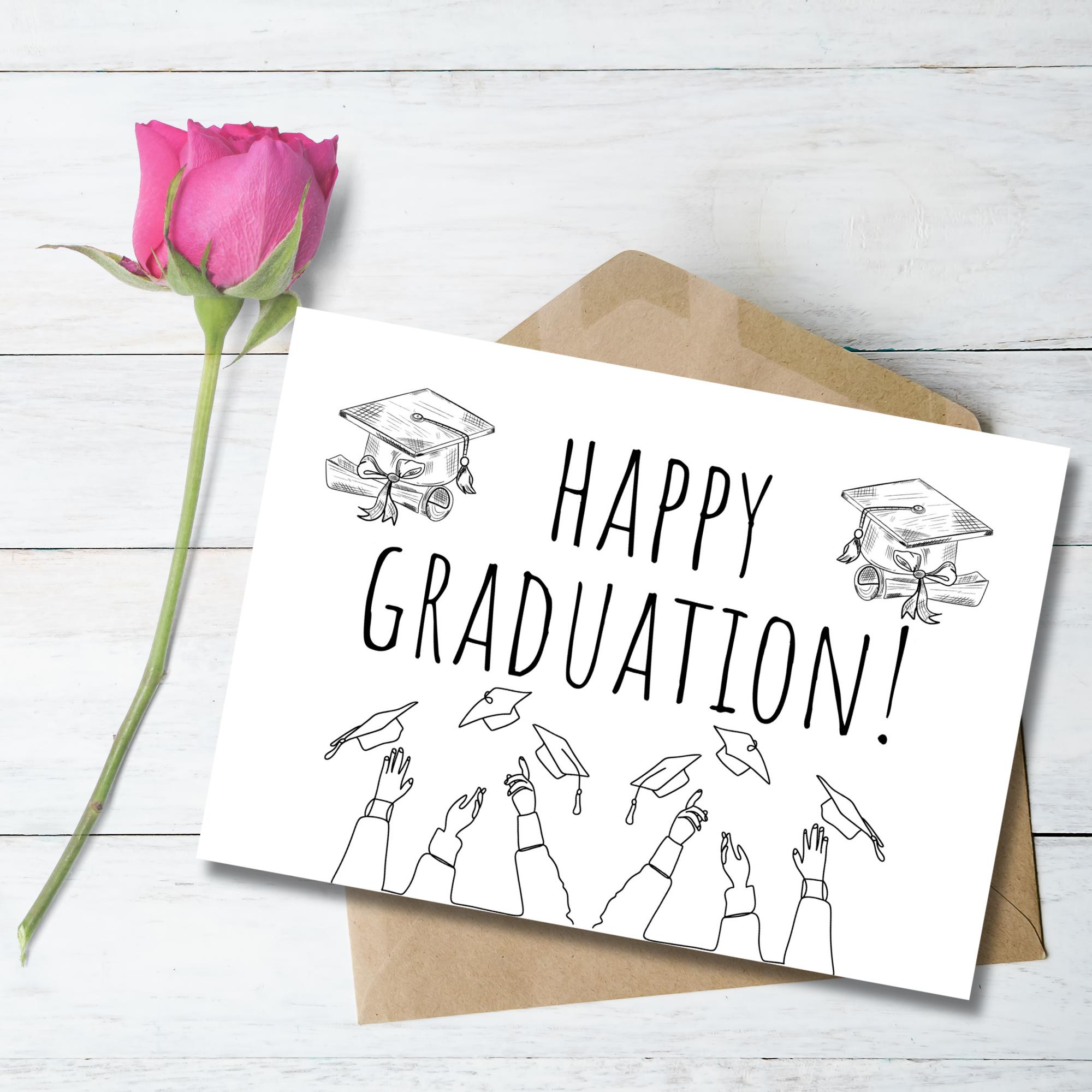 Printable Graduation Card | Happy Graduation | High School, College ...