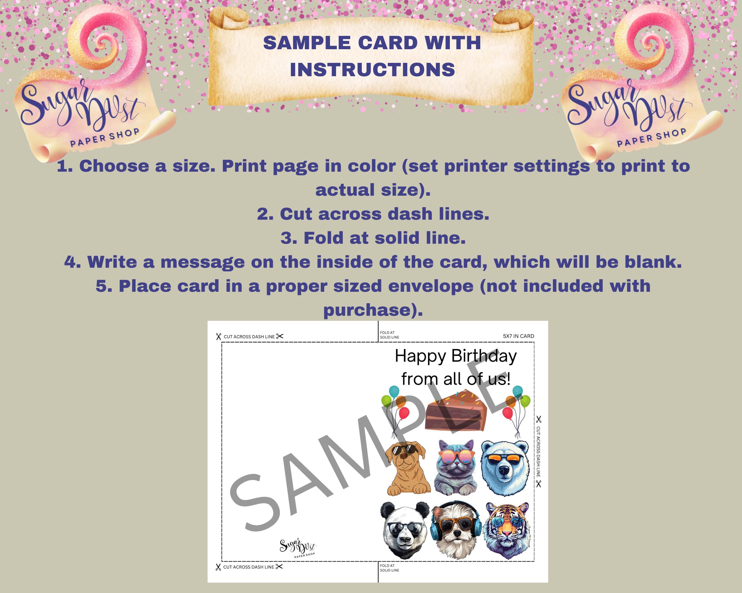 Printable Birthday Card From All of Us | Funny Birthday Card | From ...