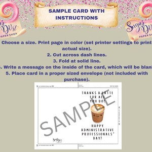 Printable Administrative Professionals Card | Thanks a Latte | Card for ...