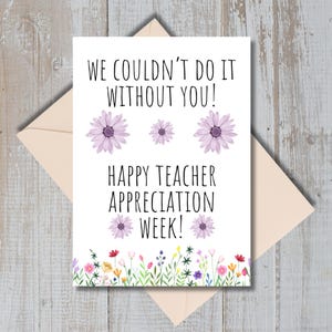 Printable Teacher Appreciation Week Card | Thank You Teacher Card ...