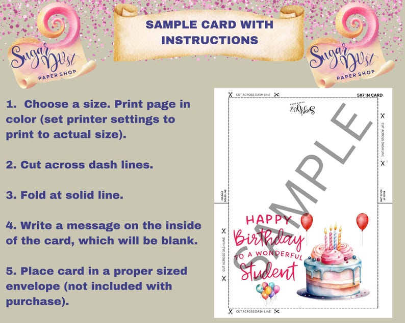 Printable Student Birthday Card | School Student Birthday Card ...