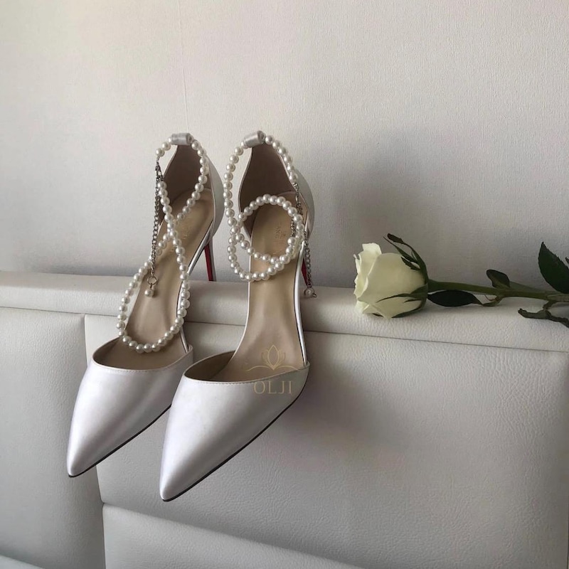 Pearl Strap Heels - Etsy