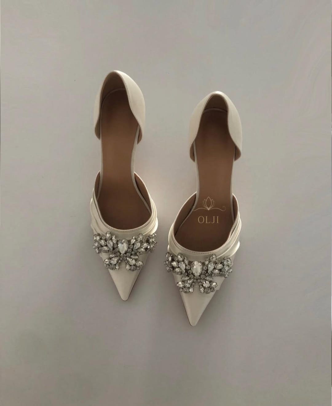 Wedding Shoes, Satin White Wedding Shoes, White High Heels, Bridal ...