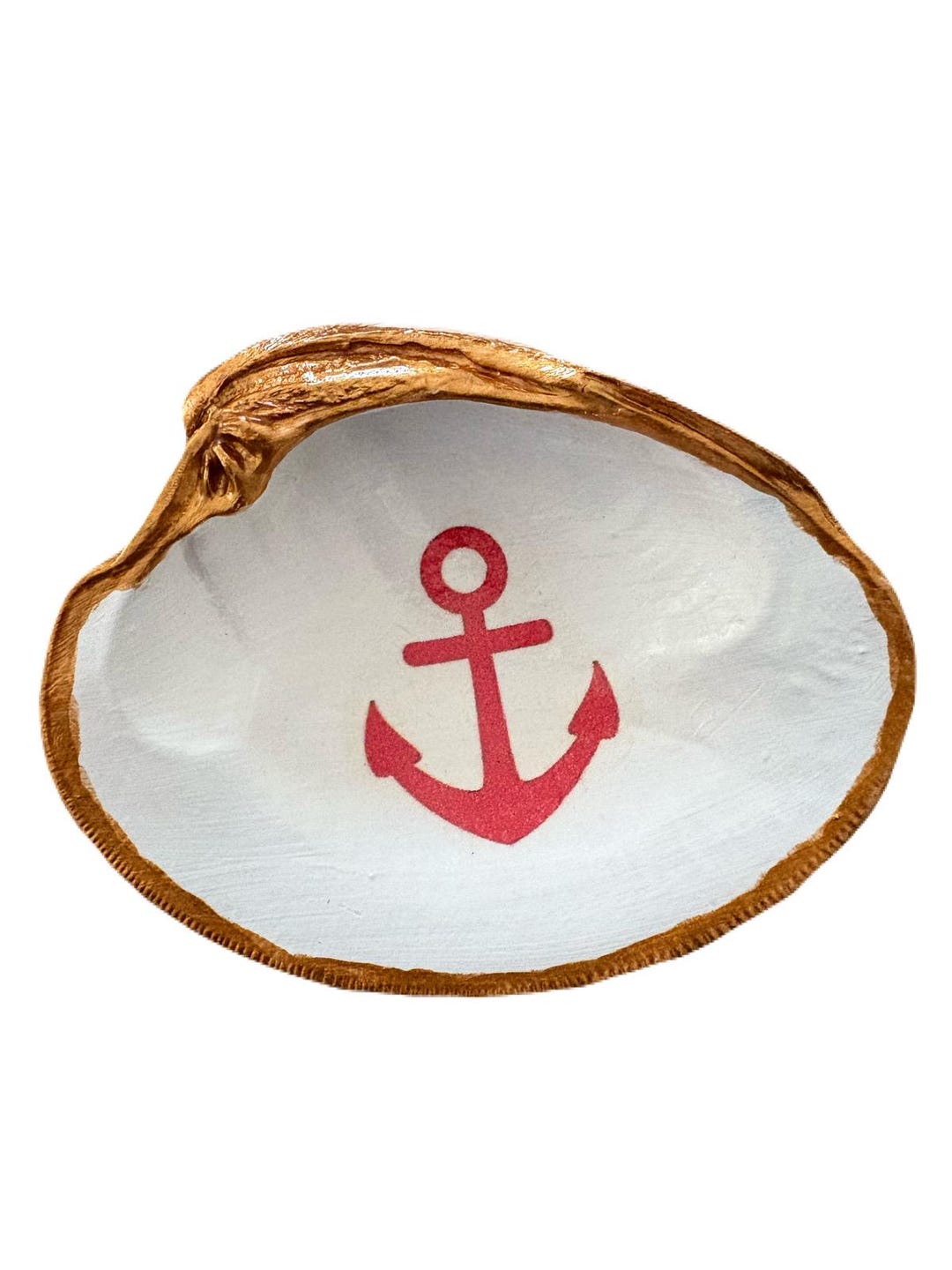 Red Anchor Clam Shell Ring Dish - Etsy