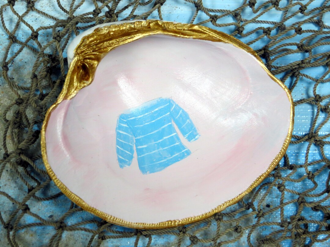 Hand Painted Clam Shell Ring Dish - Etsy