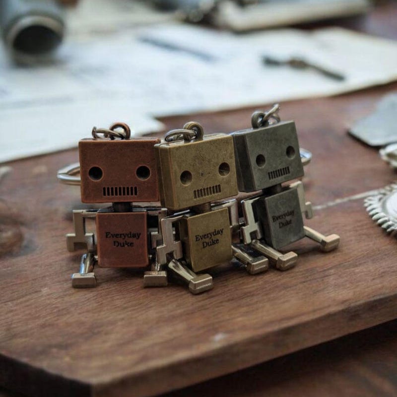 Keychain Metal Robot - Etsy