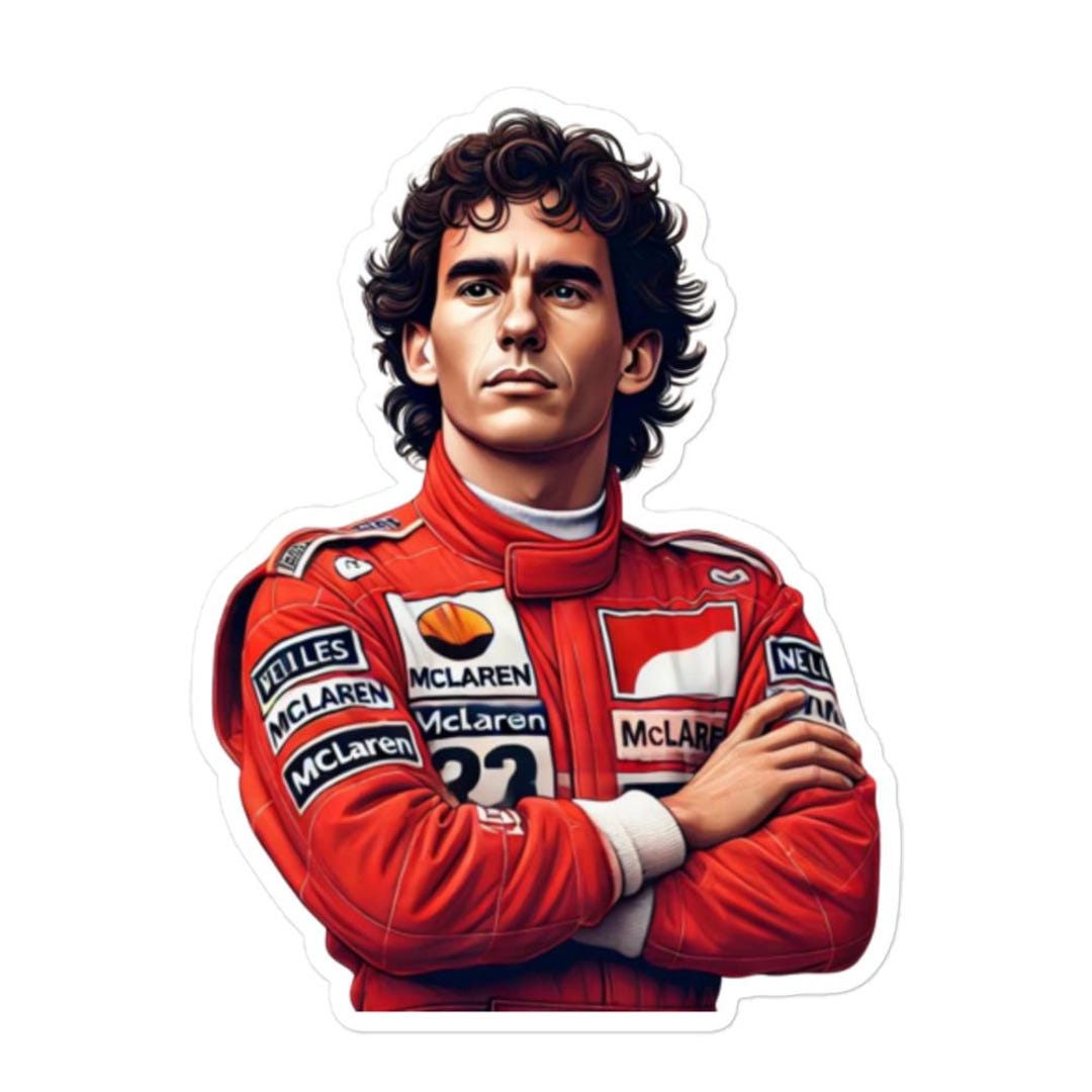 Ayrton Senna Sticker Vector Design Golden Apex - Etsy