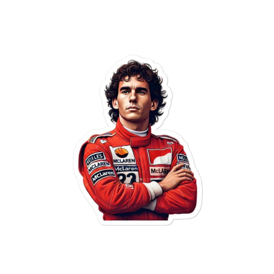 Ayrton Senna Sticker Vector Design Golden Apex - Etsy