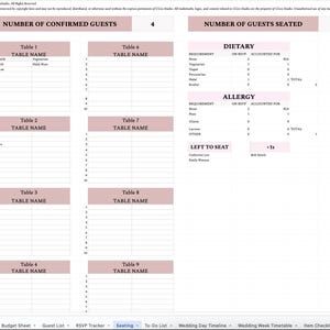 Ultimate Digital Wedding Planner | Google Sheets Template With Budget, RSVP, Timelines & Guest ...