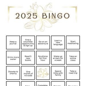 Vision Board Bingo Cards Templates for 2025 - Etsy