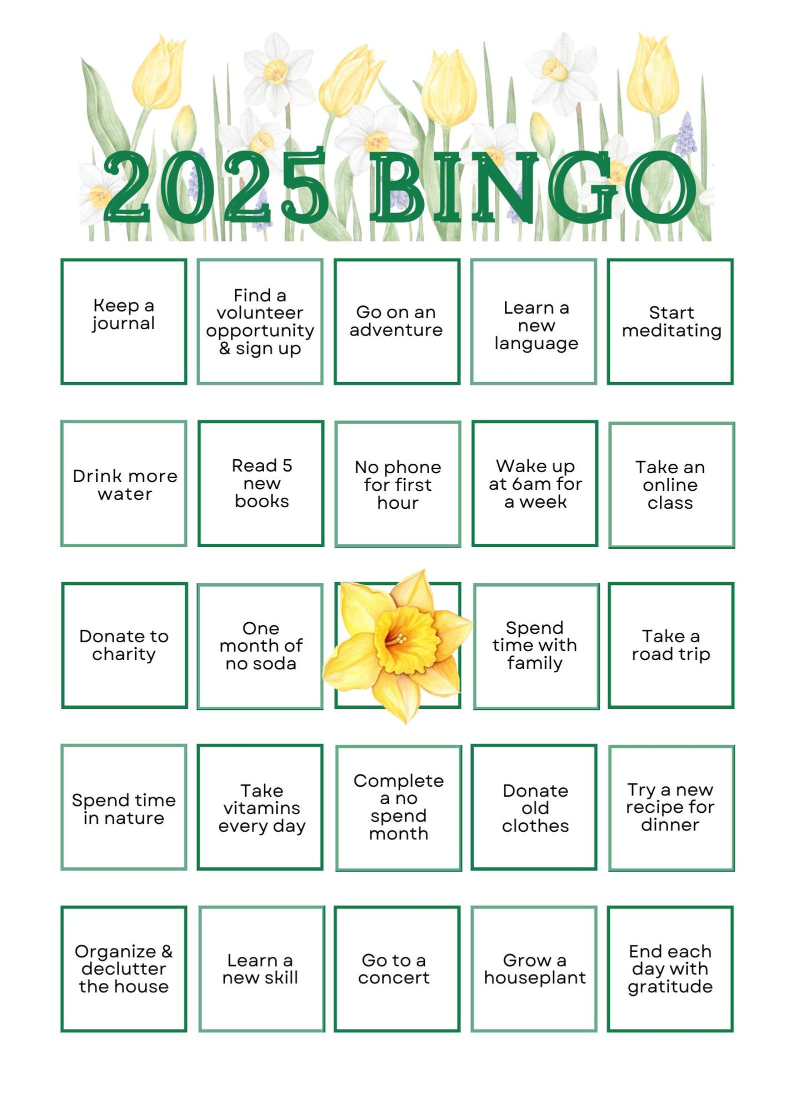 Vision Board Bingo Cards Templates for 2025 - Etsy