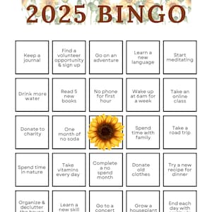 Vision Board Bingo Cards Templates for 2025 - Etsy