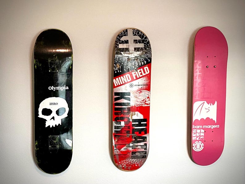 Hand-crafted Skateboard Wall Mount Using Recycled Skateboards ...