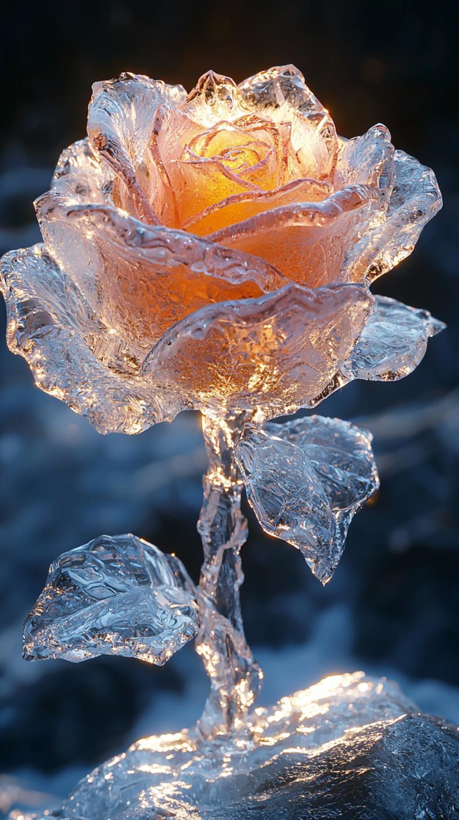Ice Rose - Digital Image - Etsy