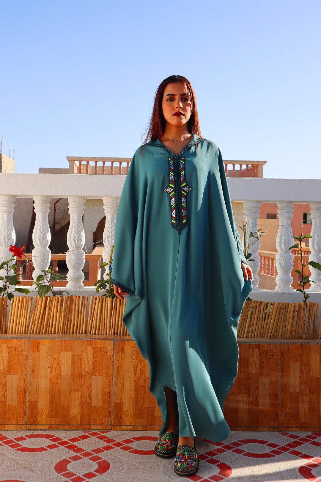 Caftan Luxury, Women's Caftan Dress With Head Cover, Moroccan & African Style Abaya,long Sleeve ...
