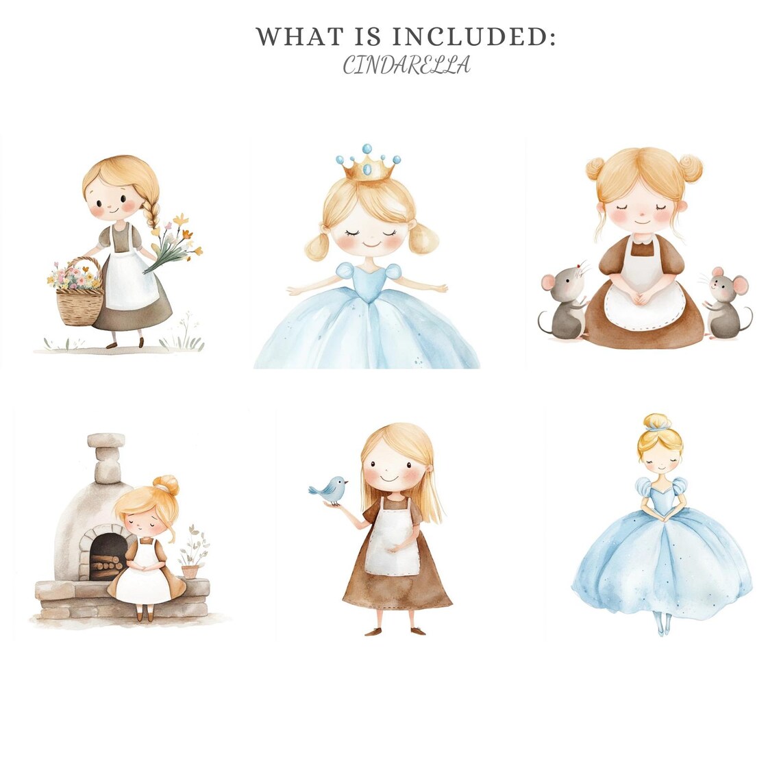 Princess Midnight Watercolor Clipart Set | Commercial Use | DIY Party ...