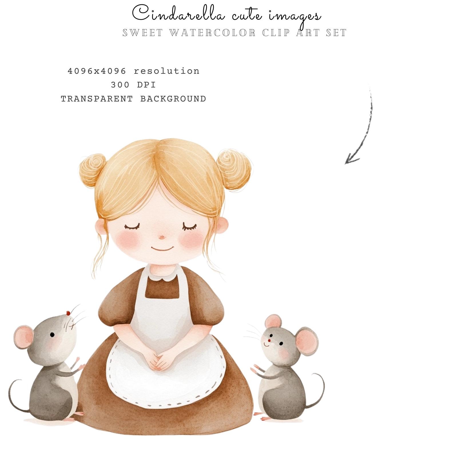 Princess Midnight Watercolor Clipart Set Commercial Use DIY Party Decor ...