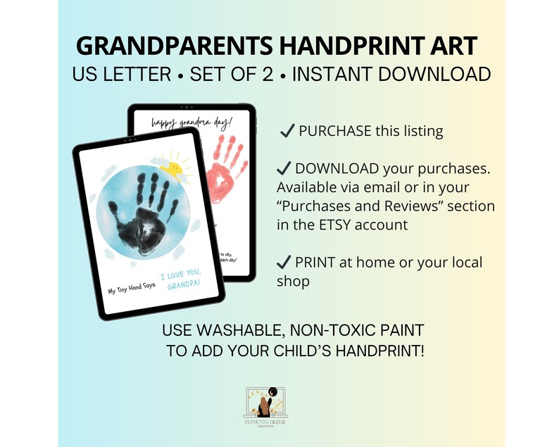 Grandparents Day Handprint Art, Grandfathers Handprint Art, Grandma ...