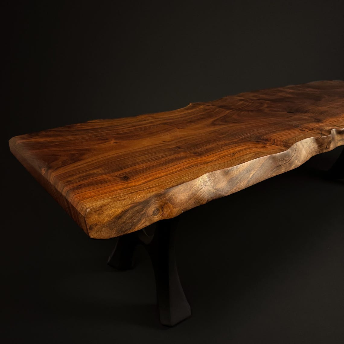 Claro Walnut Live Edge Folks Relax Bench - Etsy