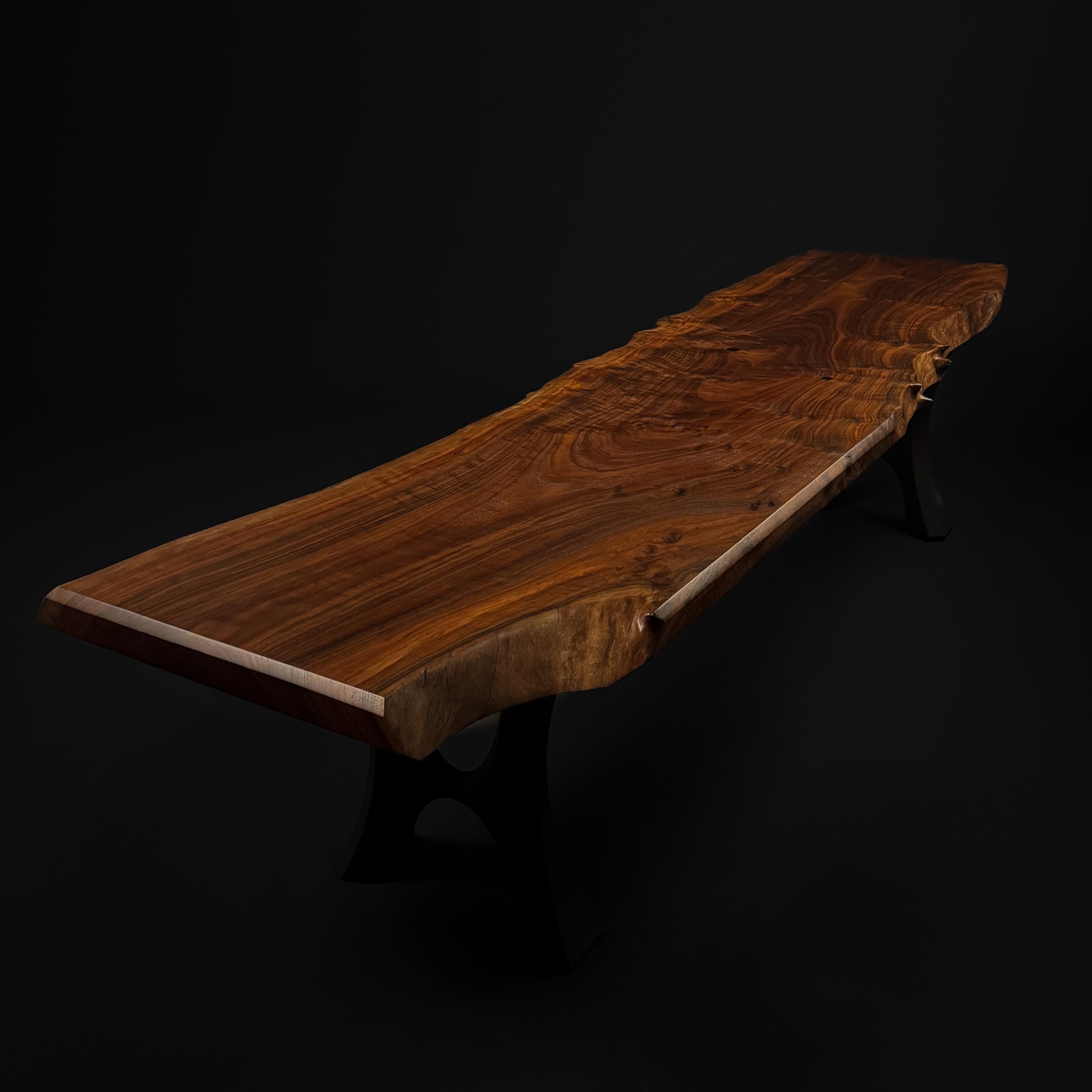 Claro Walnut Live Edge Folks Relax Bench - Etsy