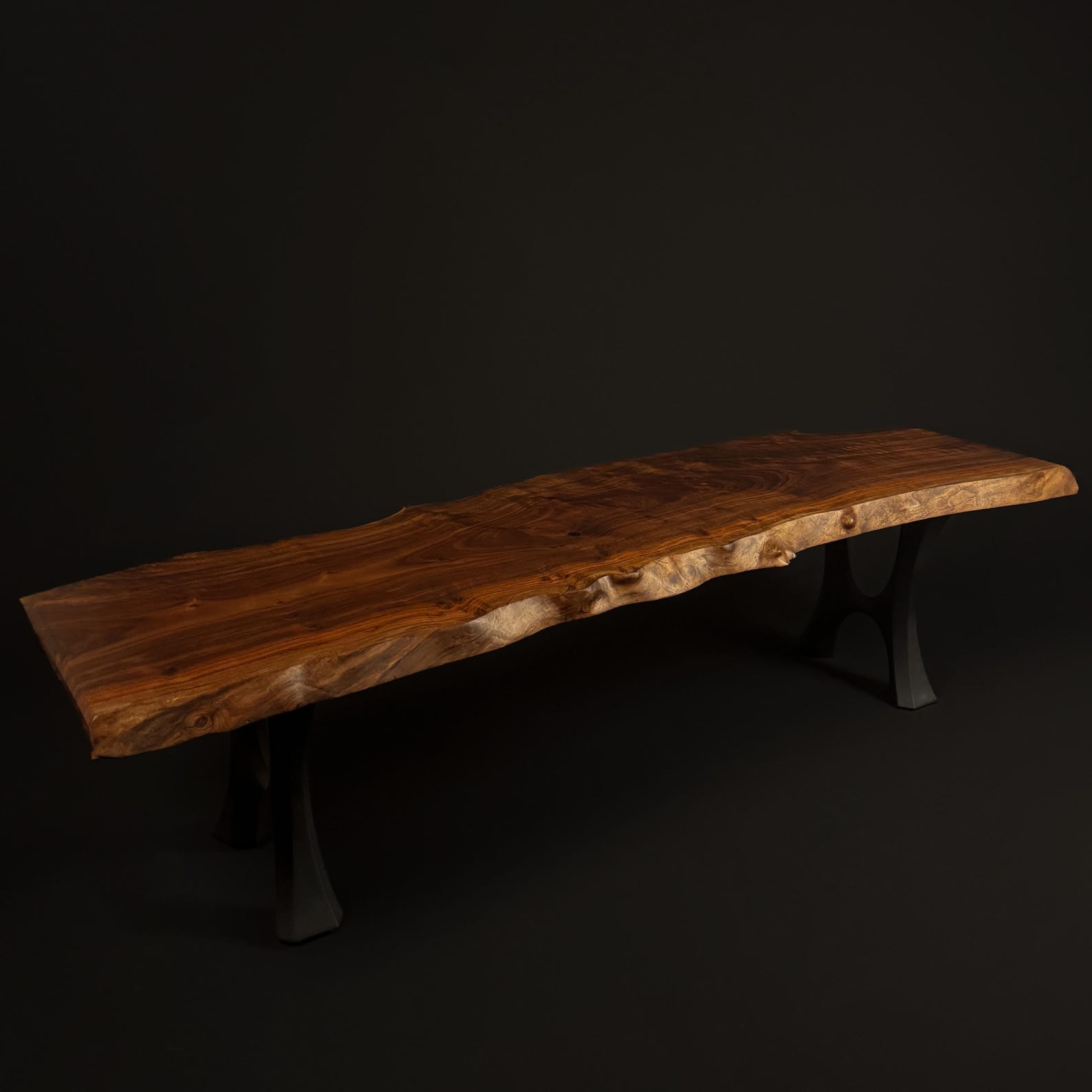 Claro Walnut Live Edge Folks Relax Bench - Etsy